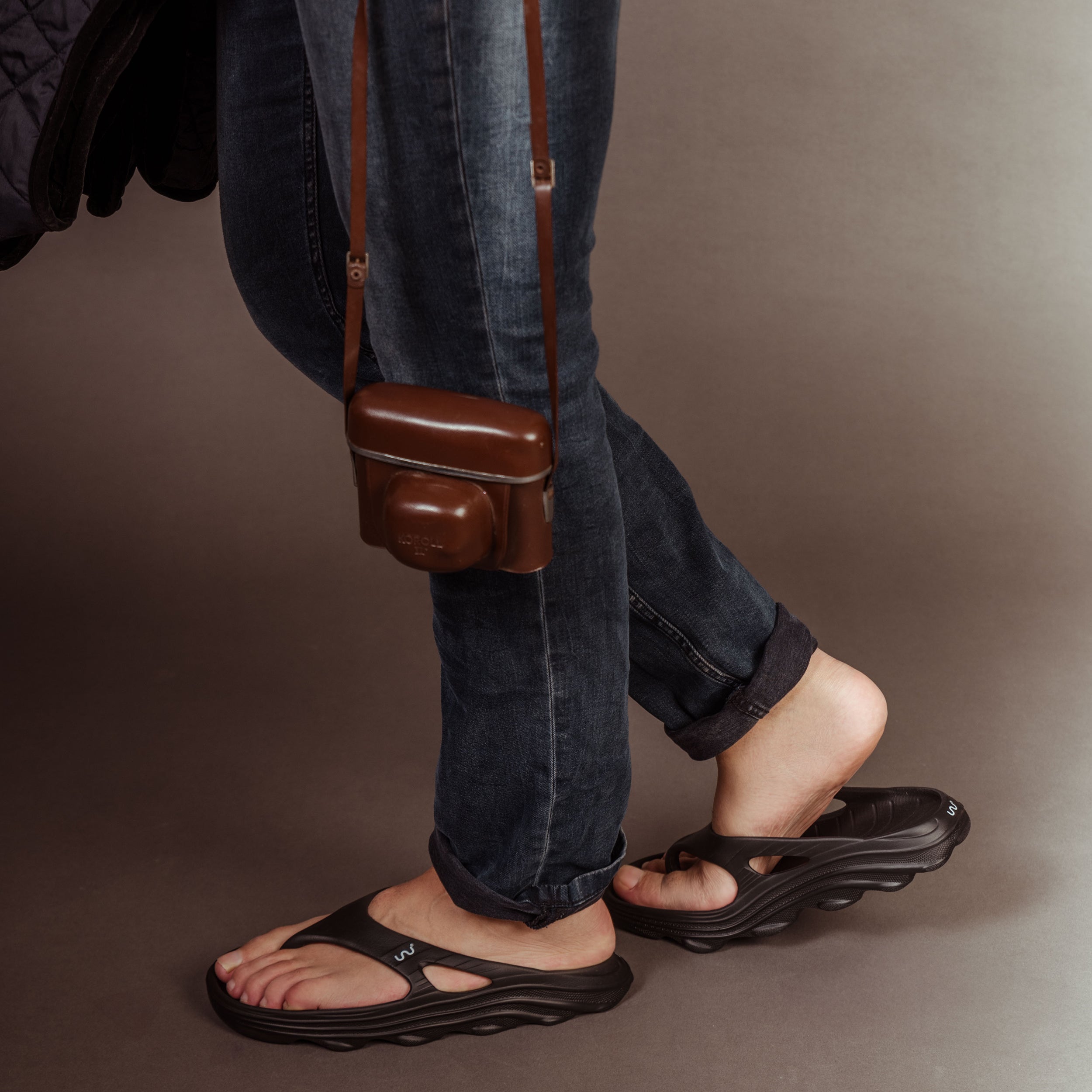 Doubleu Riva Men Comfortable & Light Weight Slipper Black – doubleu