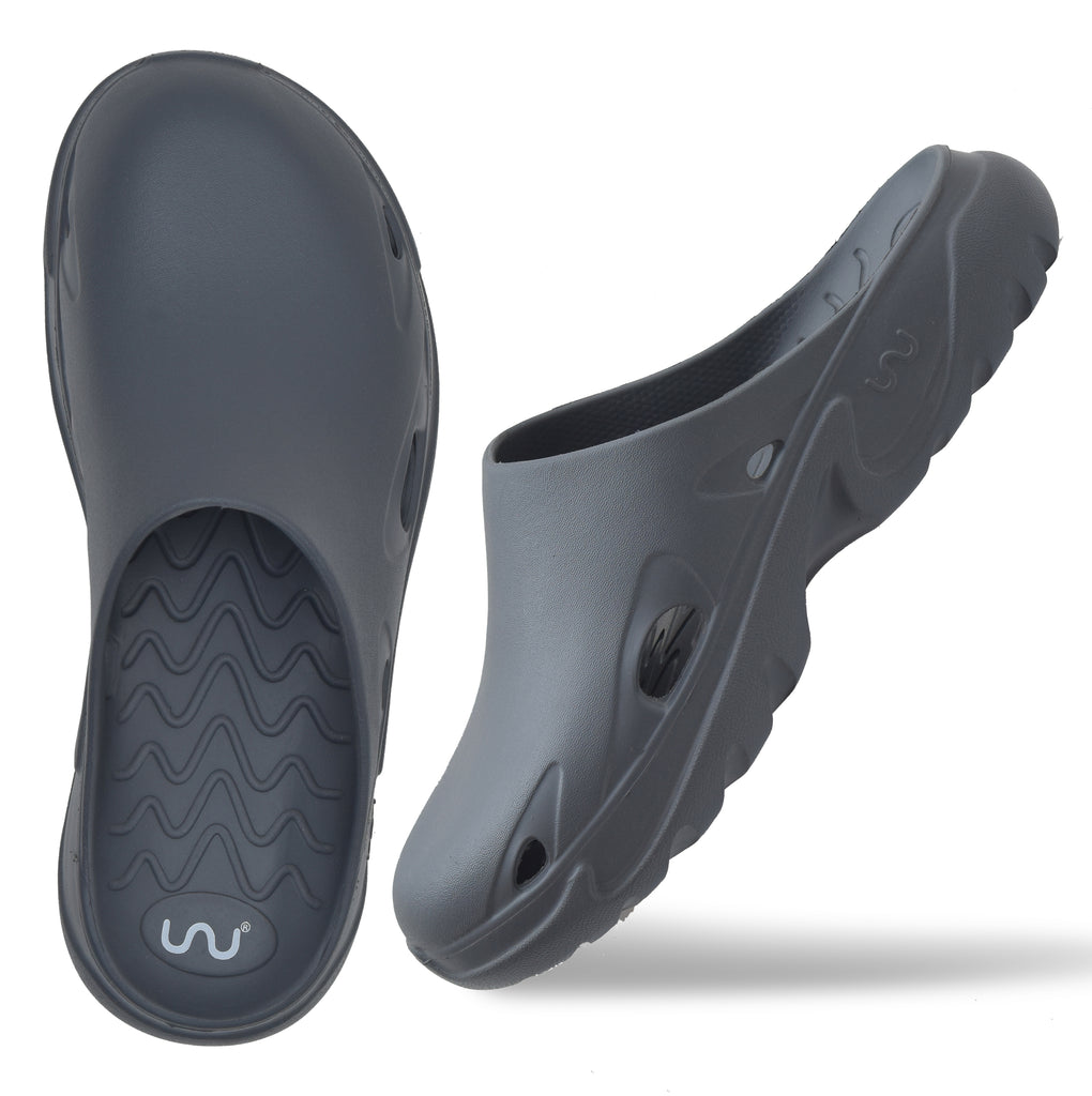 Doubleu Roma Urban Mule for Men Comfortable Slipper Carbon – doubleu